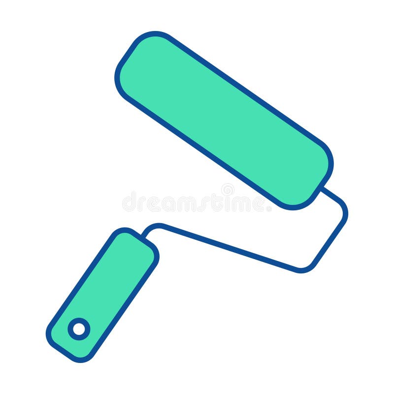 Paint Roller Icon. Construction Tool Stock Illustration - Illustration ...