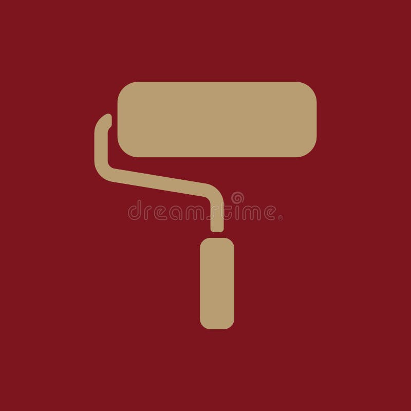 The Paint Roller Icon. Decorating and Painting, Repair Symbol Stock ...
