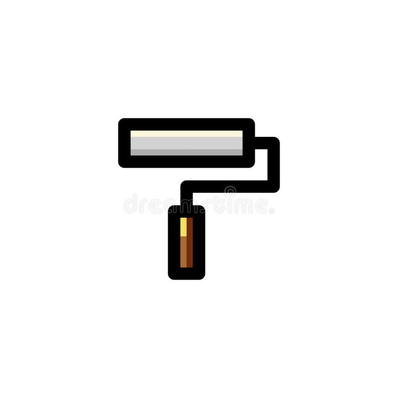 Paint Roller Icon stock vector. Illustration of artist - 266549443