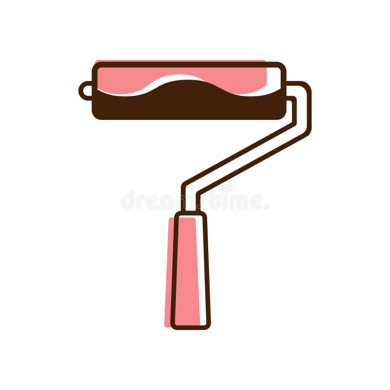 Paint Roller Icon Vector Design Template Basic RGB Stock Illustration - Illustration of vector ...