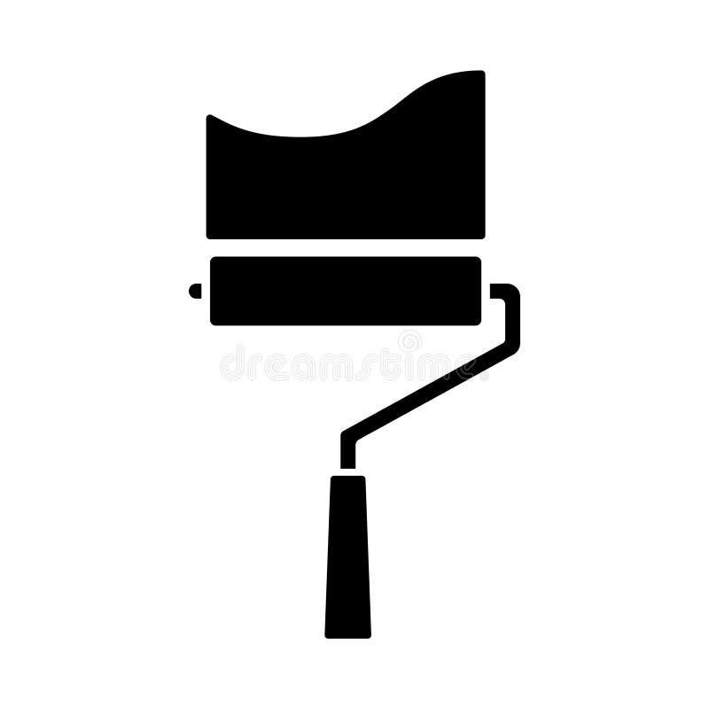 Paint Roller Icon Vector Design Template Basic RGB Stock Illustration - Illustration of color ...