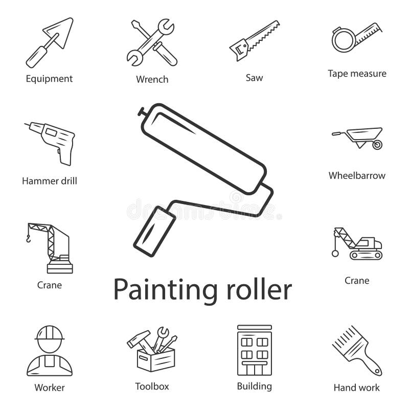 Paint Roller Icon. Simple Element Illustration. Paint Roller Symbol ...