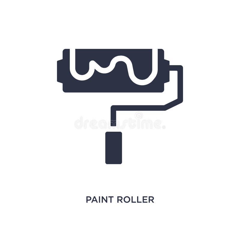 Roller and Paint Isolated Icon. Simple Element Illustration from ...