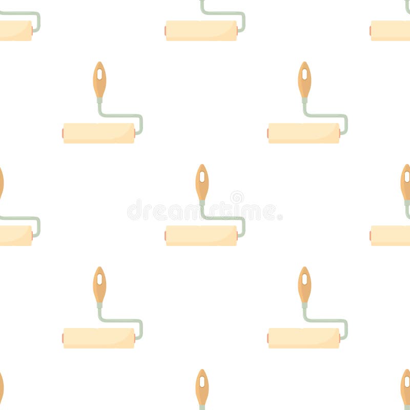 Paint Roller Pattern Seamless Vector Stock Vector - Illustration of ...