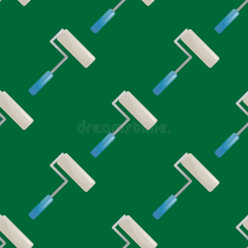 Paint Roller Seamless Pattern Stock Vector - Illustration of color ...