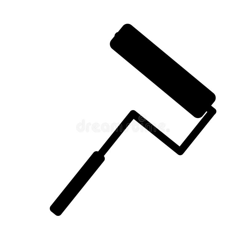 Paint Roller Silhouette stock vector. Illustration of paint - 306552807