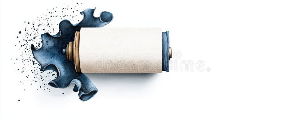 A Paint Roller with a Splash of Blue Paint Symbolizing Creativity and ...