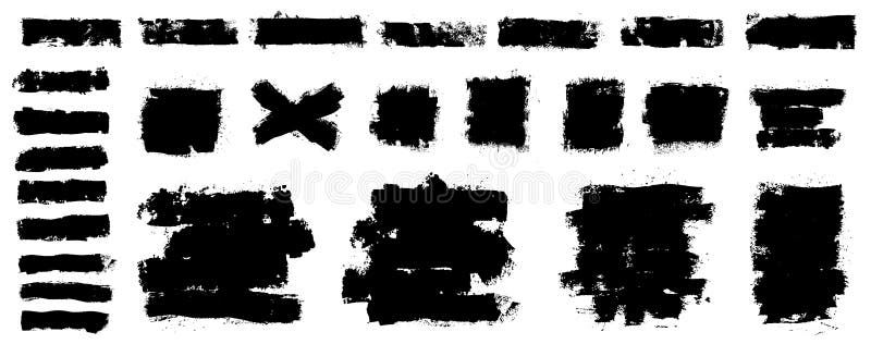 Paint Roller Texture Collection. Abstract Dry Lines and Big Spots Using ...