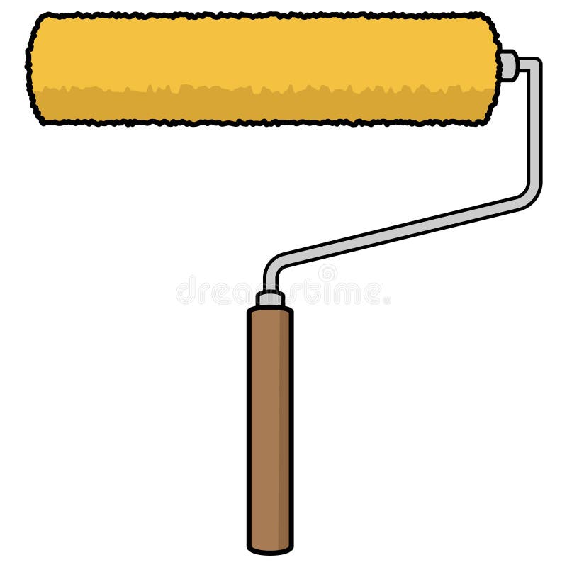 Paint Roller stock vector. Illustration of roller, paint - 137255888