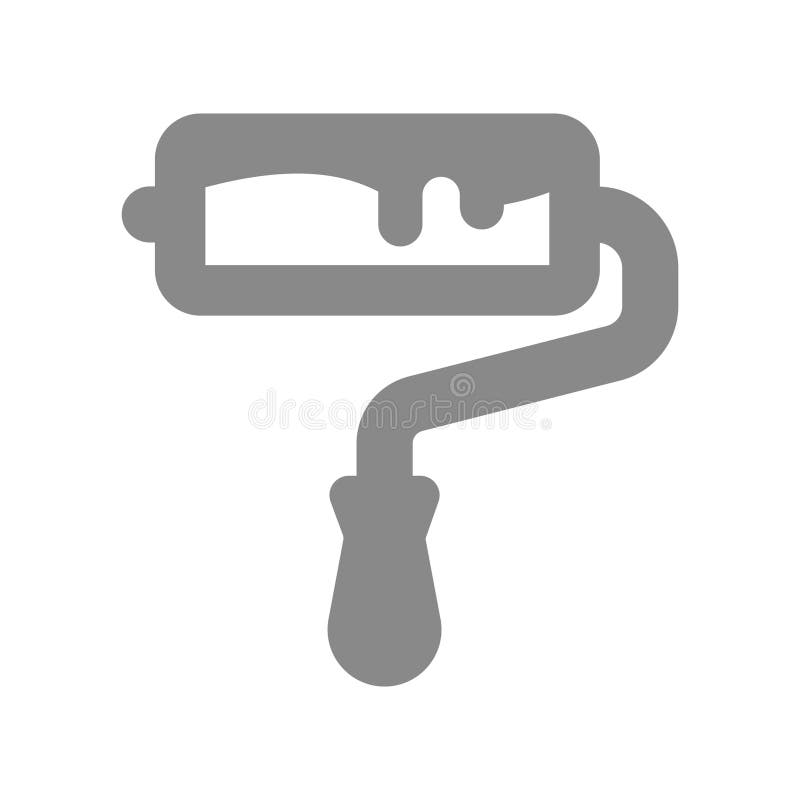 Paint roller vector icon stock vector. Illustration of roll - 386046133