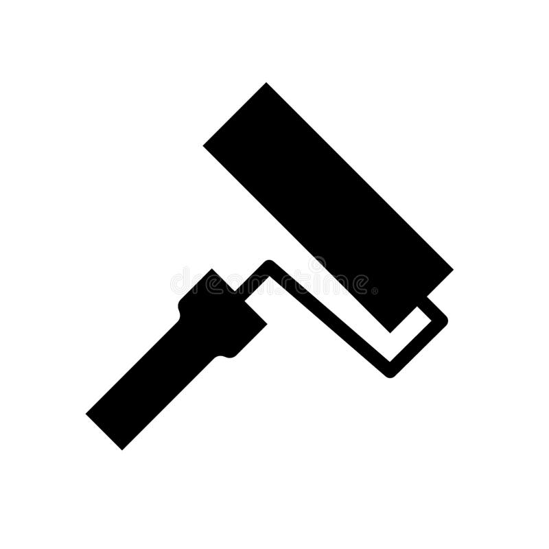 Paint roller - vector icon stock vector. Illustration of isolated ...
