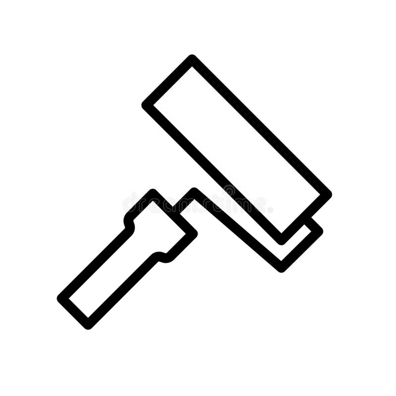 Paint roller - vector icon stock vector. Illustration of wall - 350296453