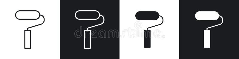 Paint roller icon stock vector. Illustration of isolated - 341326636