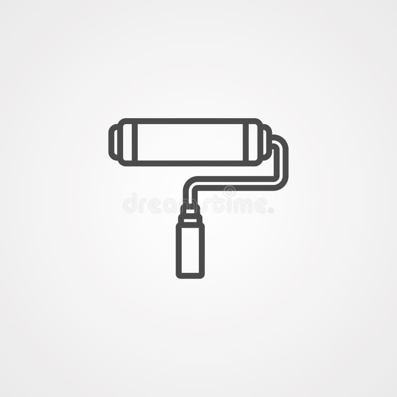 Paint Roller Vector Icon Sign Symbol Stock Illustration - Illustration ...