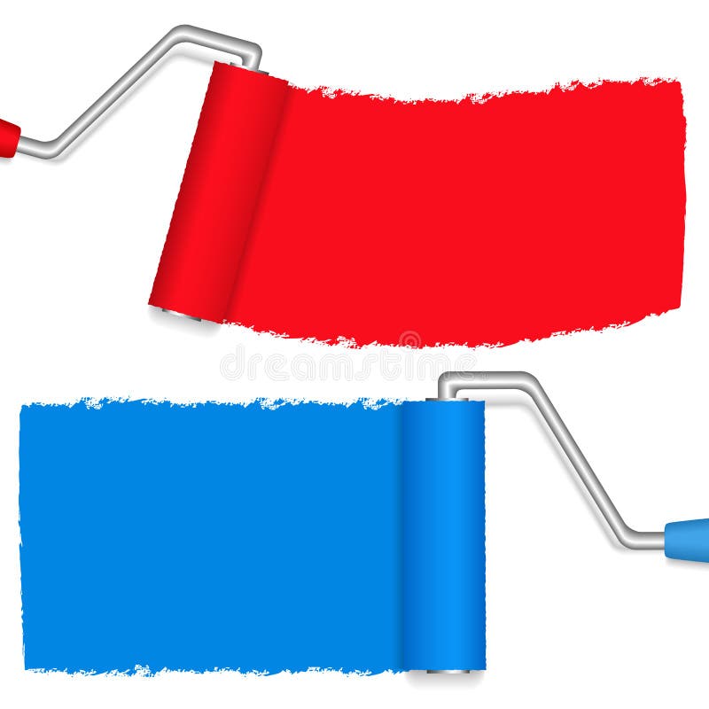 Paint Rollers stock vector. Illustration of blue, concept - 25659721