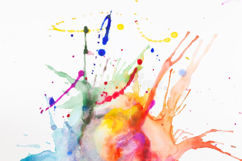 Paint on a sheet of paper stock photo. Image of paints - 91212762