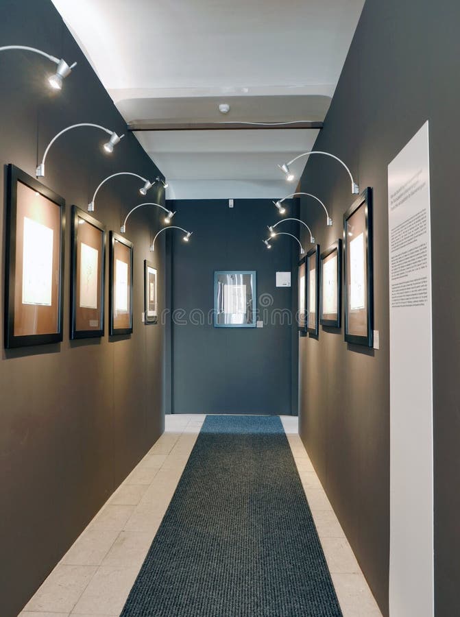 Paint Show Corridor. stock photo. Image of painting, canvases - 89225284