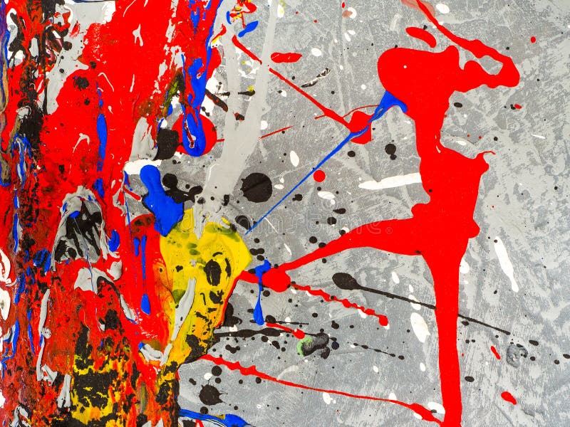 Paint Smudges. Color Chaos. Mixed Different Colors. Expressionism Stock ...