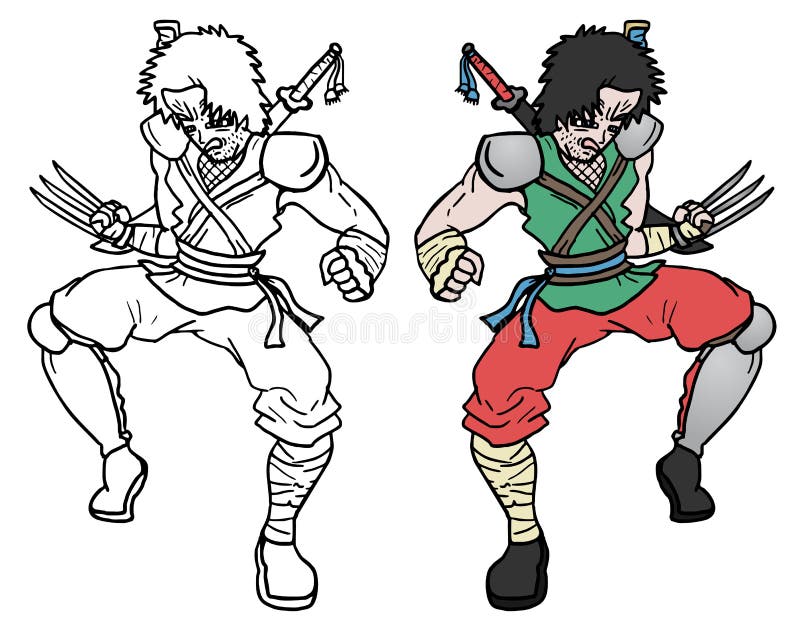 Paint fighter stock vector. Illustration of kids, comic - 36806287