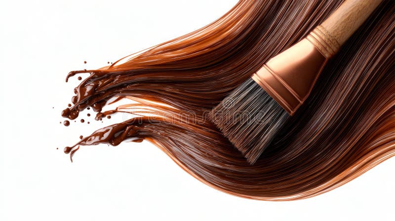 Paint Spatter Around Brush is Minimal on White Stock Photo - Image of ...