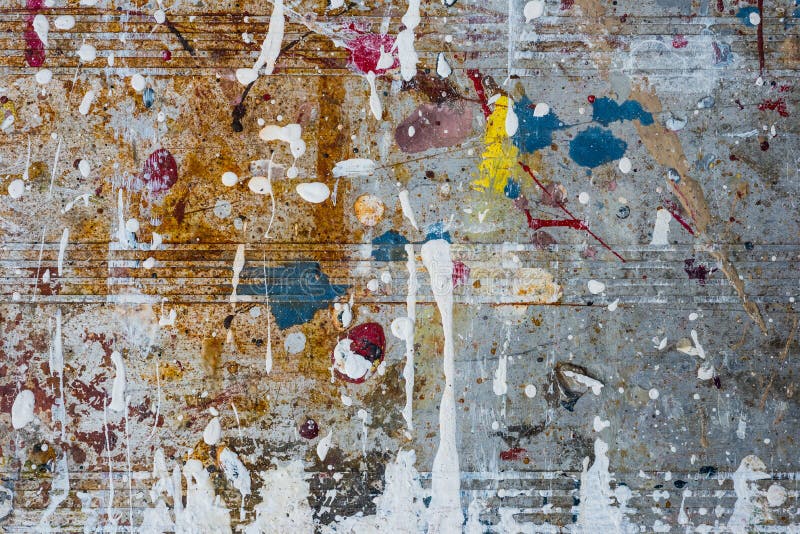 Paint Spatter Metal Texture Background Stock Image - Image of colourful ...