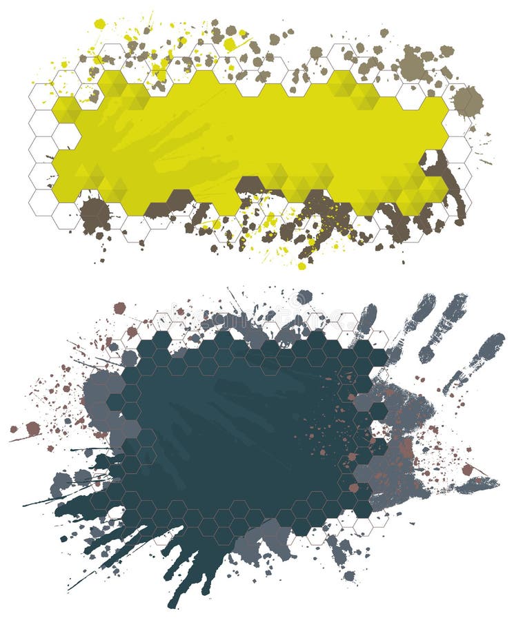 Paint splash banners Nr3 stock vector. Illustration of design - 9671257