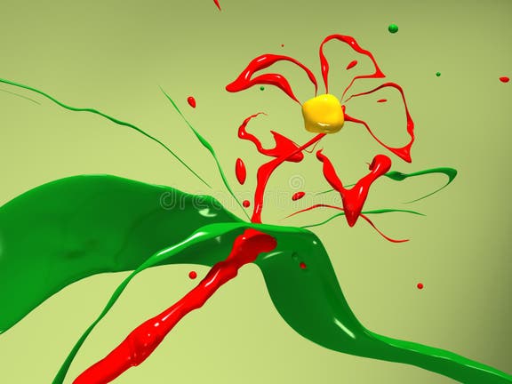 Paint splash flower stock illustration. Illustration of paint - 22909111