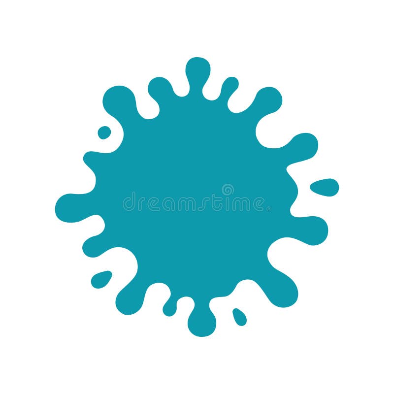 Liquid Splatter Sign Isolated on White Background Stock Vector ...