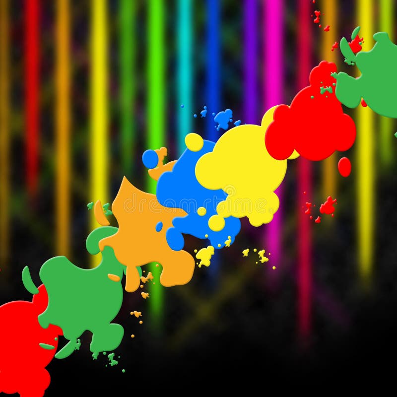 Paint Splash Means Splat Splashed and Design Stock Illustration ...