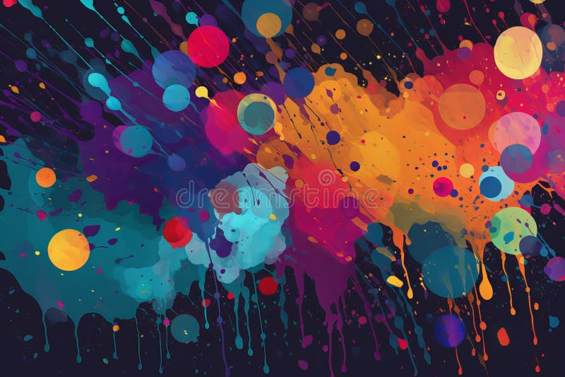 Paint Splash Modern Abstract Seamless Pattern Stock Illustration ...