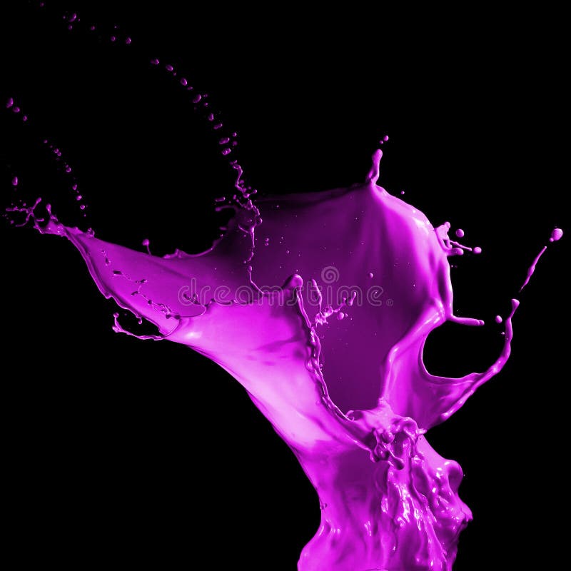 Purple Paint Splash Isolated on a White Background Stock Photo - Image ...