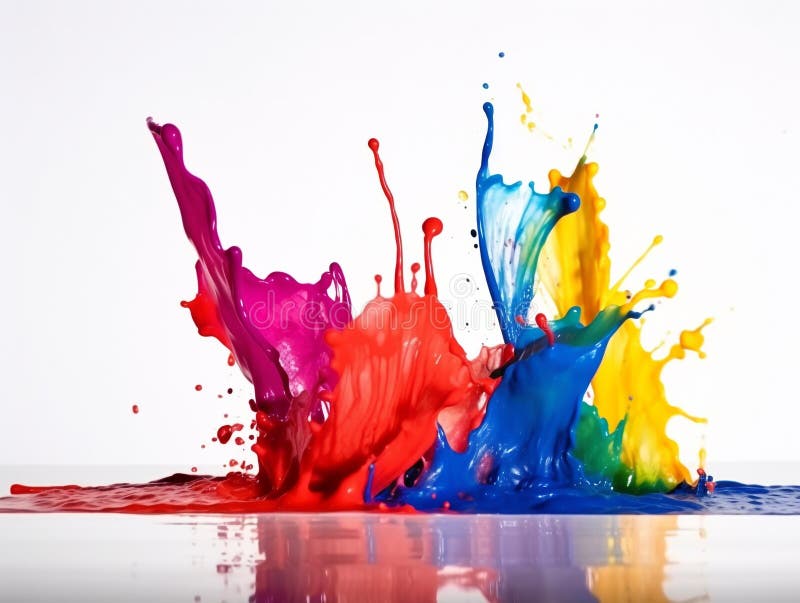 Paint Splash on White Background Stock Illustration - Illustration of ...