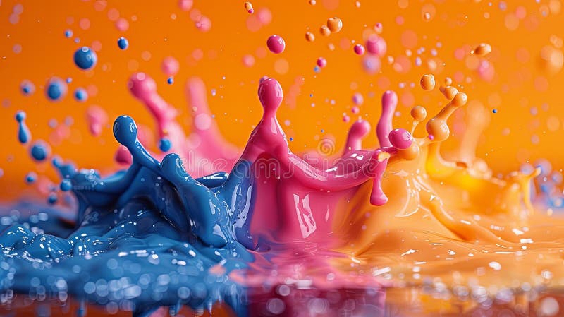 Spectrum Splash: Paint Explosion Artistry Stock Illustration ...