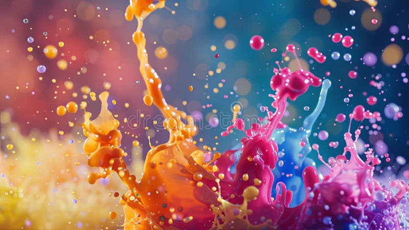 Spectrum Splash: Paint Explosion Artistry Stock Illustration ...