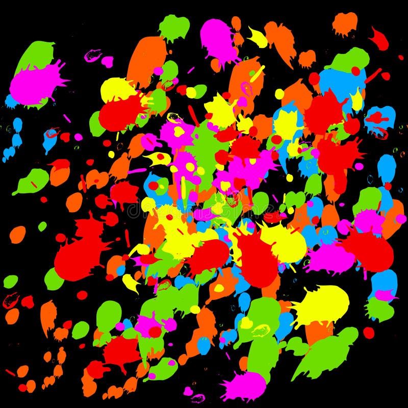 Paint Splats stock vector. Illustration of liquid, cyan - 10031557