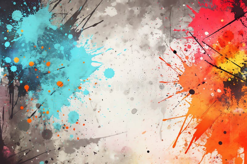 Paint Splatter Border Frame 80s Retro Nostalgic Stock Illustration ...