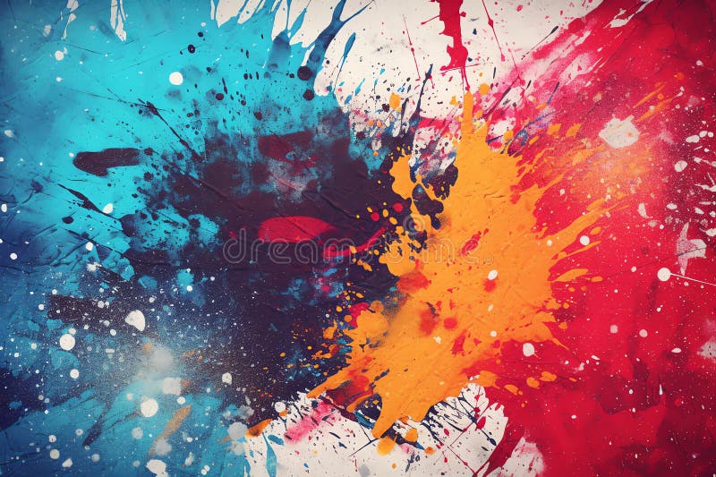 Paint Splatter Border Frame 80s Retro Nostalgic Stock Illustration ...