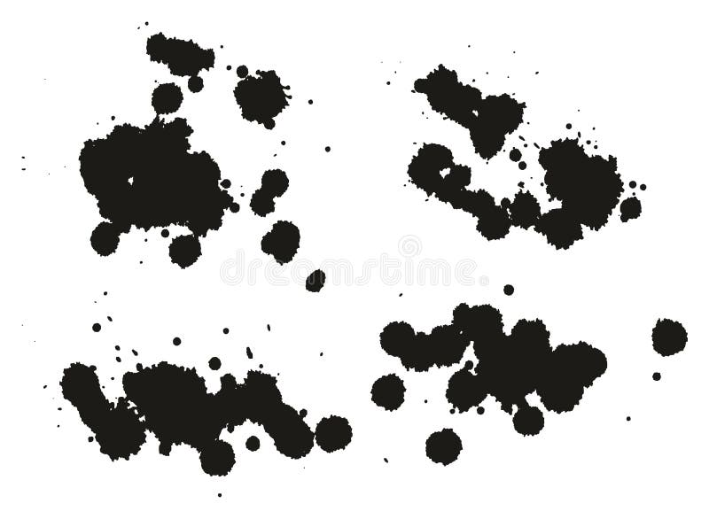 Paint Splatter Dots, Splashes & Backgrounds Set 06 Stock Vector ...
