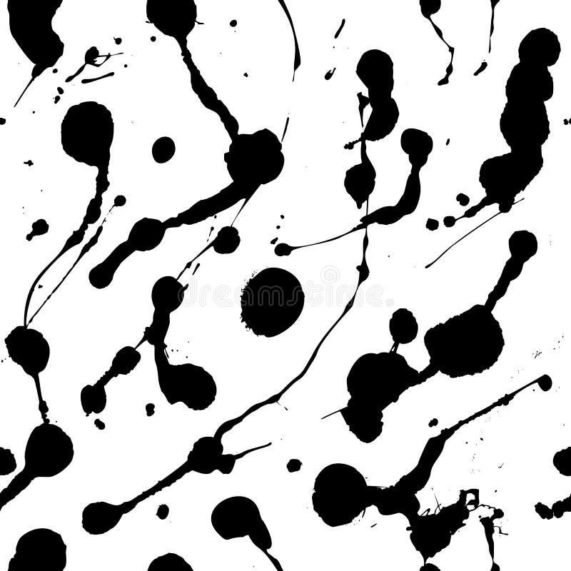 Paint Splatter Seamless Pattern. Vector Abstract Background Stock ...