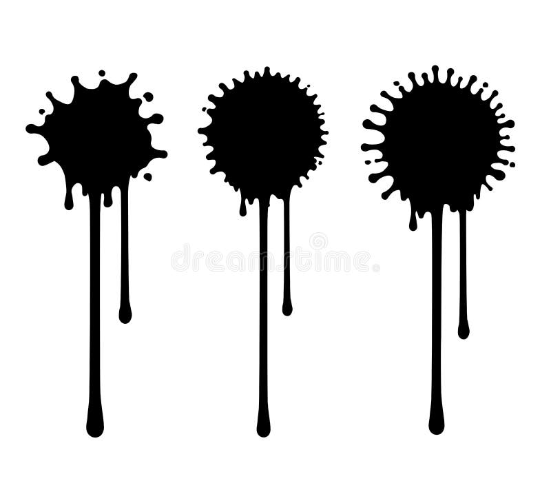 Paint Splatter Shape Illustration Set Stock Vector - Illustration of ...