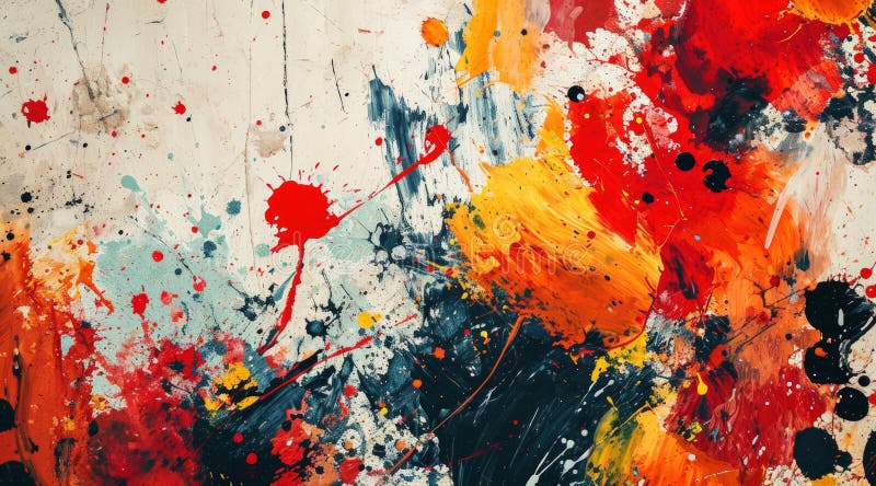 A Paint Splattered on a Wall Stock Illustration - Illustration of ...