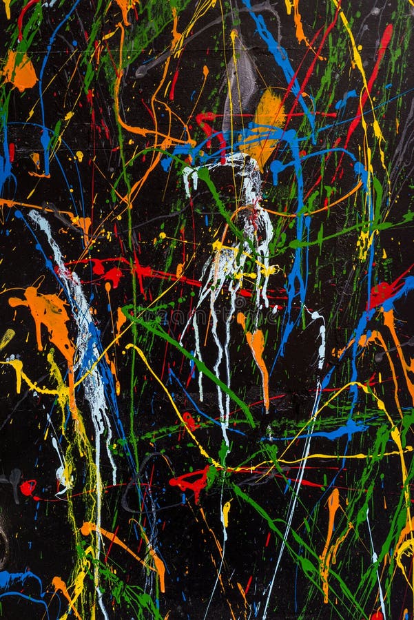 Paint Splattered Wall Texture. High Resolution Abstract Color ...