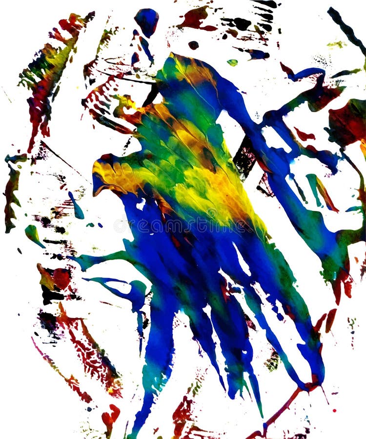 Paint Splatters with Gradient Colors Stock Illustration - Illustration ...