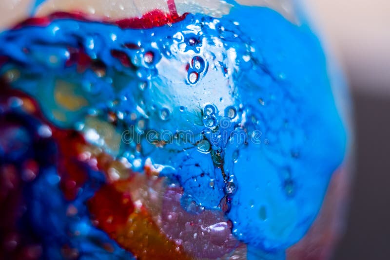 Paint spots, macro photo stock image. Image of water - 146413471