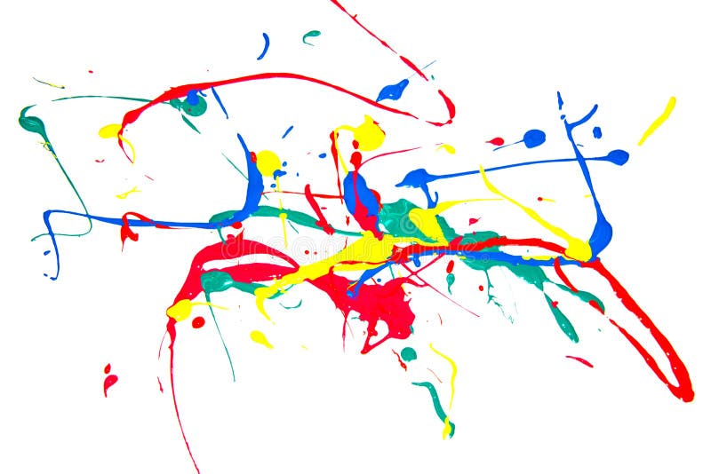 Paint Spots, Paint Drops, Paint on a White Background Stock ...