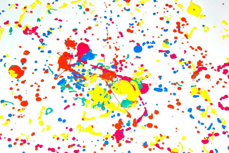 Paint Spots, Paint Drops, Paint on a White Background Stock ...