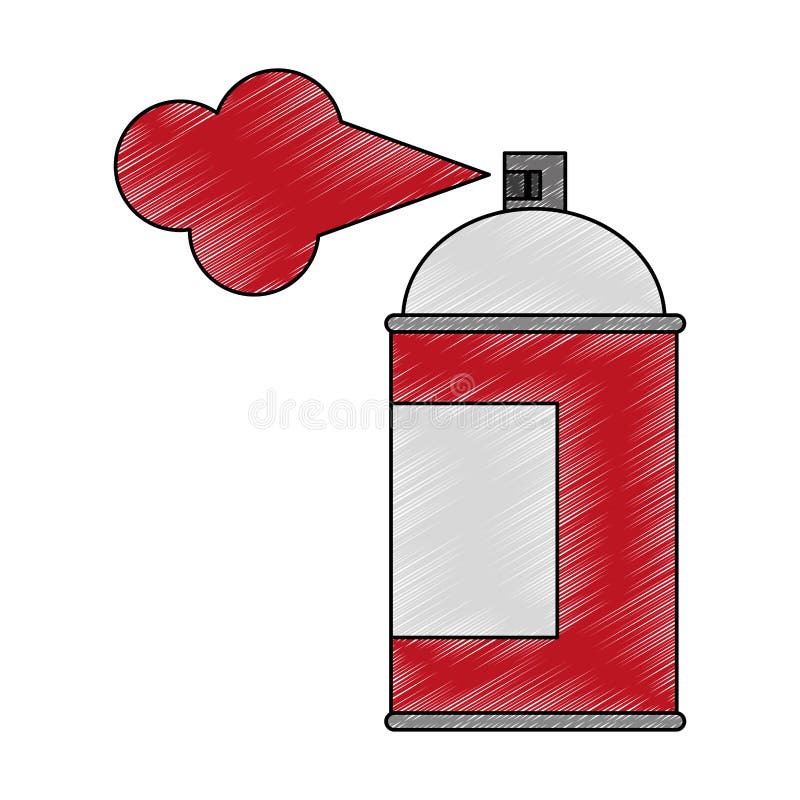 Paint Spray Bottle Scribble Stock Vector - Illustration of linear ...