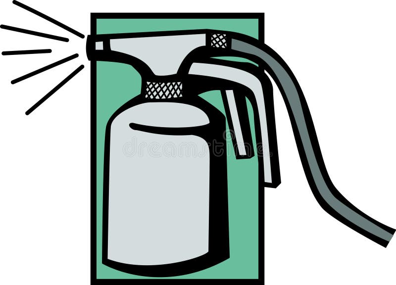 Paint Sprayer Gun Vector Illustration Stock Vector - Illustration of ...