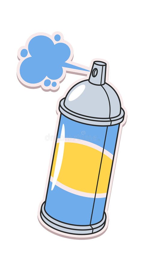 Paint Sprayer Pack Retro Sticker Stock Illustration - Illustration of ...