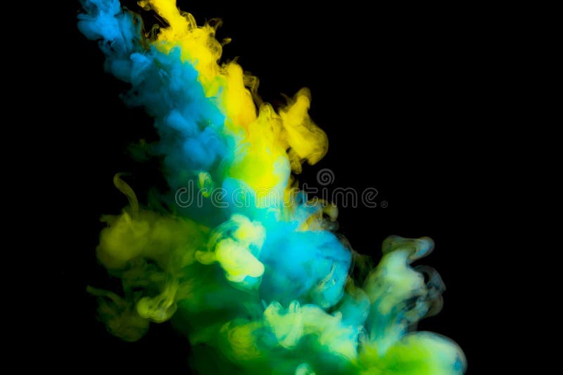 Paint Stream in Water, Colored Cloud, Abstract Background, Process of ...